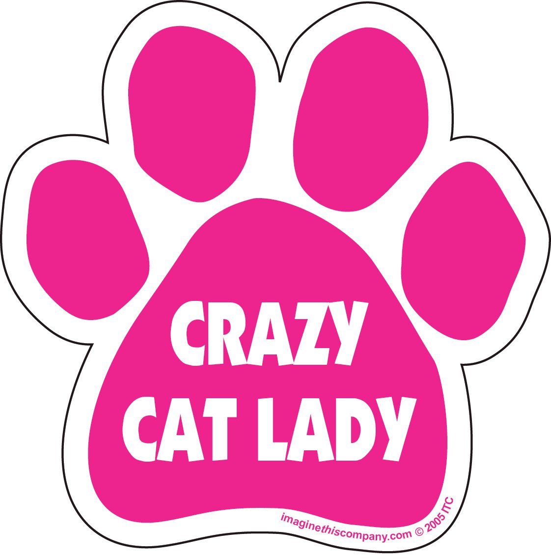 Amazon.com: Imagine This D1949 Car and Rescue Decal (Crazy Cat Lady), 2 ...