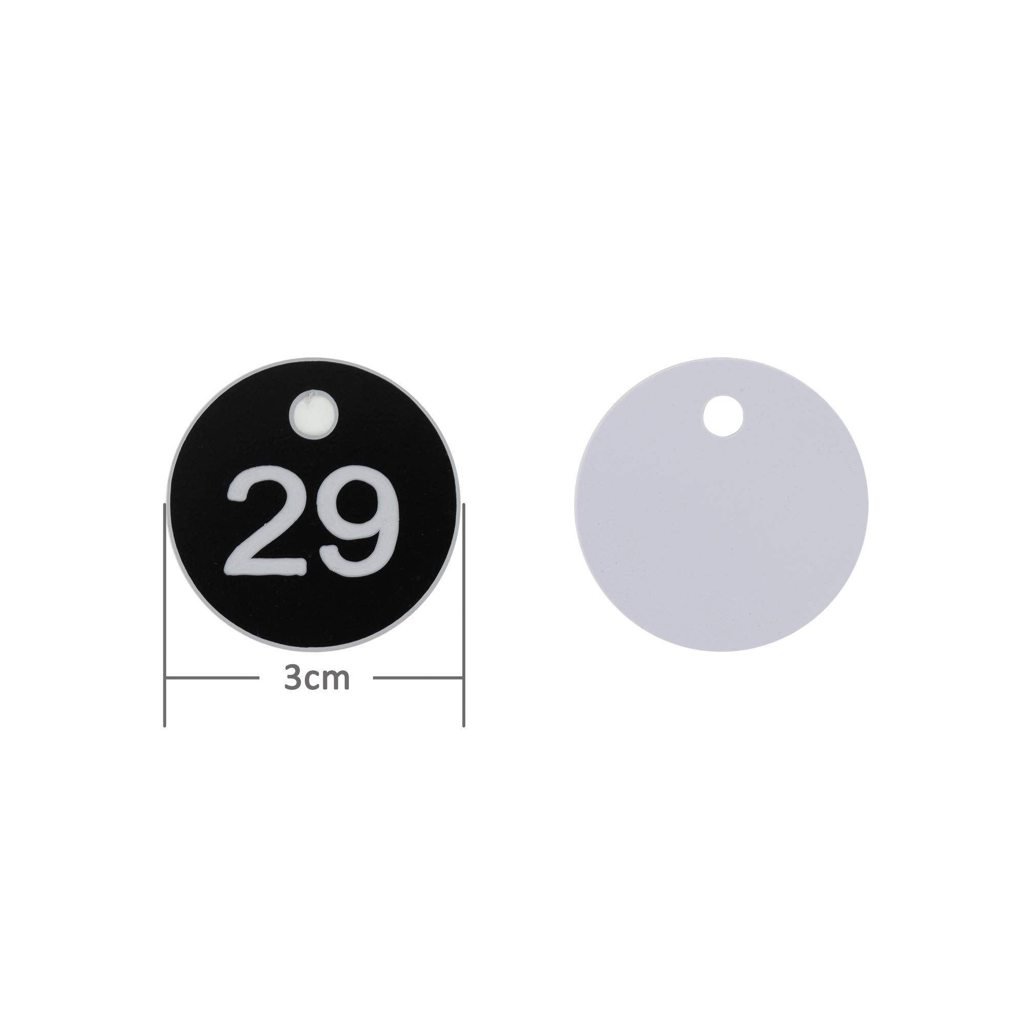 Plastic ID Number Tags Engraved Tags Key Tags ID Tags Without Key Rings ...