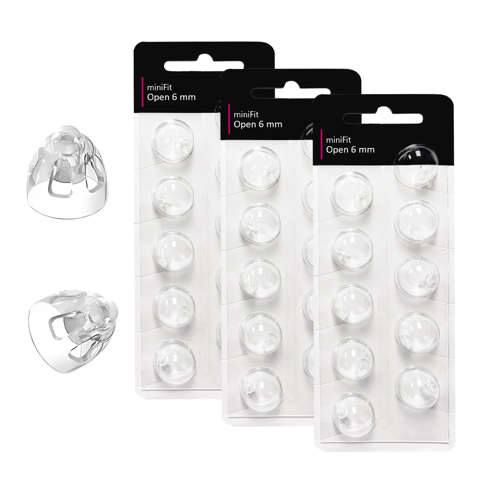 Amazon.com: (Open Vent 6mm) Hearing Aid Domes for Oticon Minifit ...