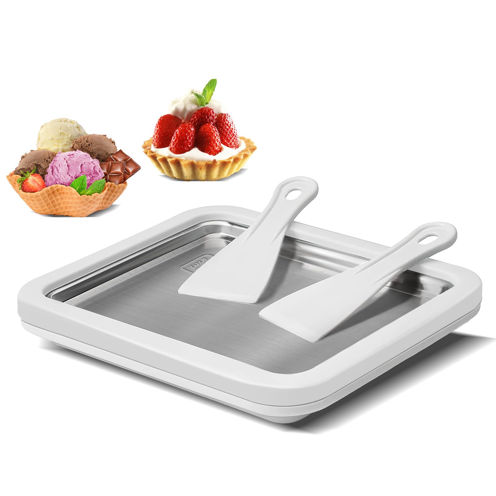 Amazon.com: XTQINJIN Rolled Ice Cream Maker,Food Grade Stainless Steel ...