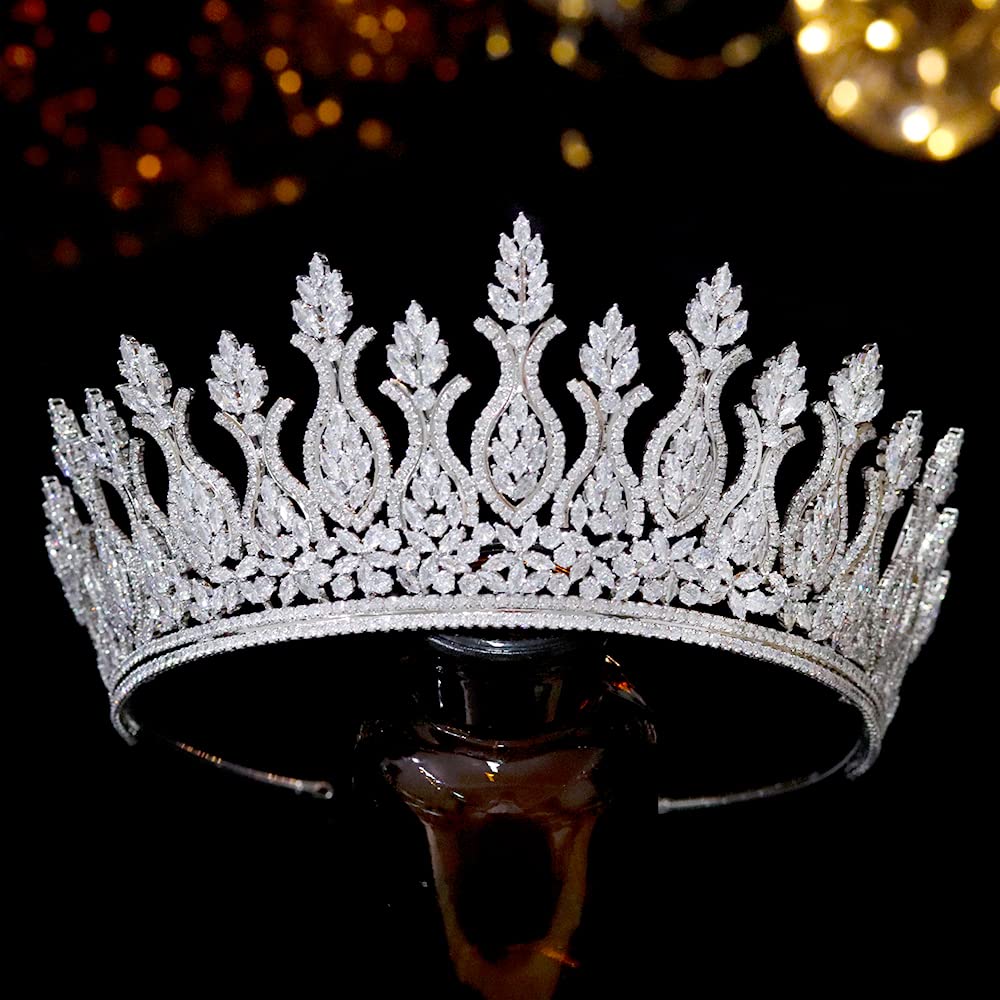 アウトレット限定商品 Jorsnovs Luxury Cubic Zirconia Saudi Arabia Big Tiaras CZ ...