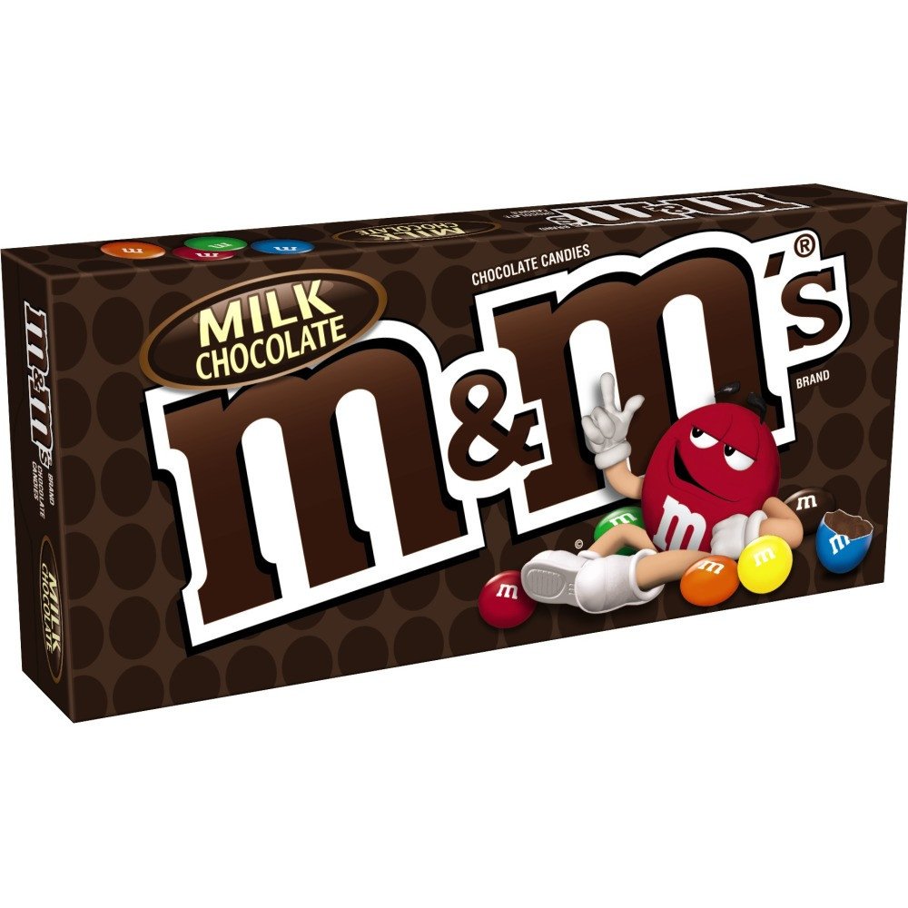 M&M'S Milk Chocolate Candy Movie Theater Box, 3.10 Ounce (Pack of 12 ...