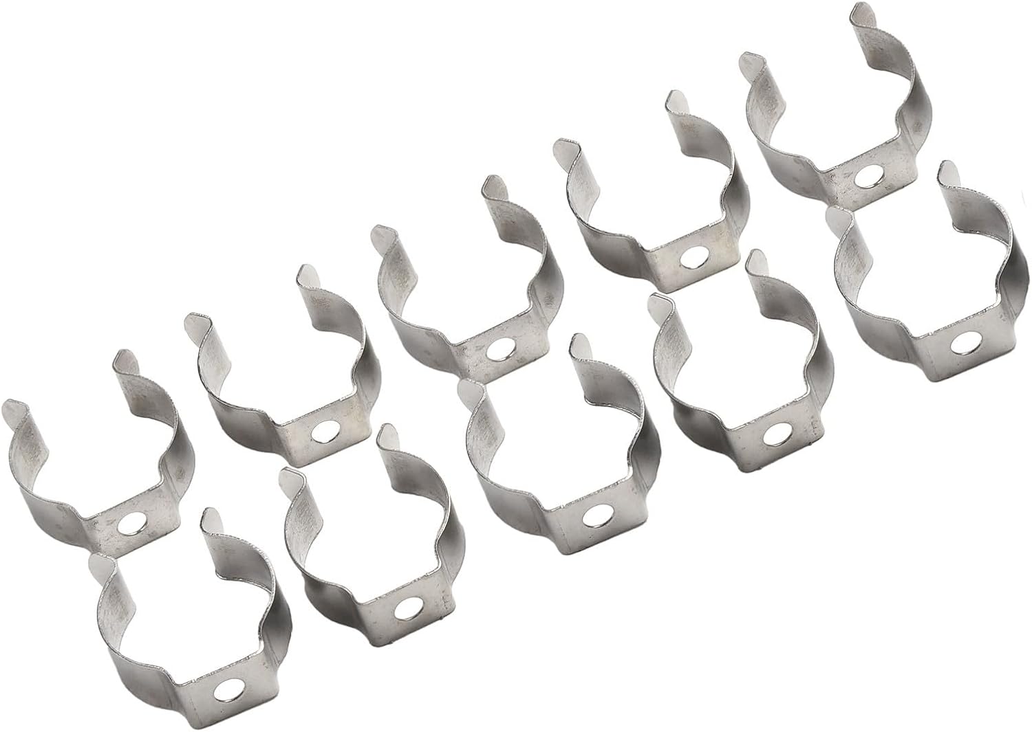 10pcs Heavy Duty Tool Spring Terry Clips Silver Manganese Steel Open ...