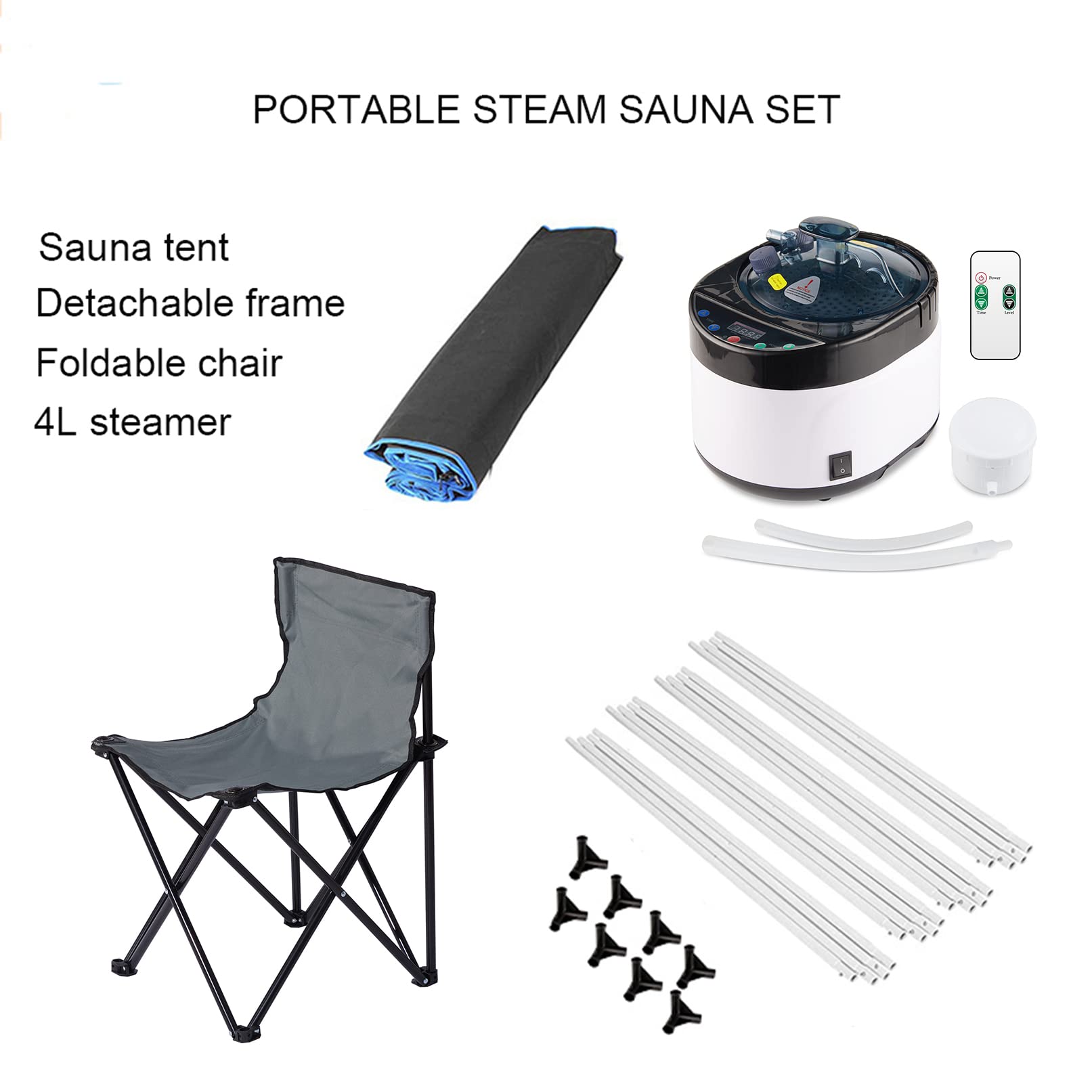Snapklik.com : Full Size Portable Steam Sauna Kit, Personal Full Body ...