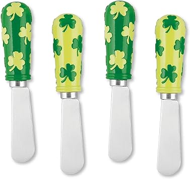 Amazon.com: UPware Shamrock Cheese Spreaders, Hand-Painted Resin ...