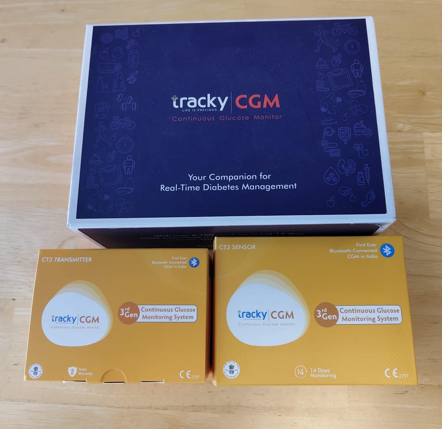 Tracky CGM Bluetooth-Connected Continuous Glucose Monitor | Real-Time ...