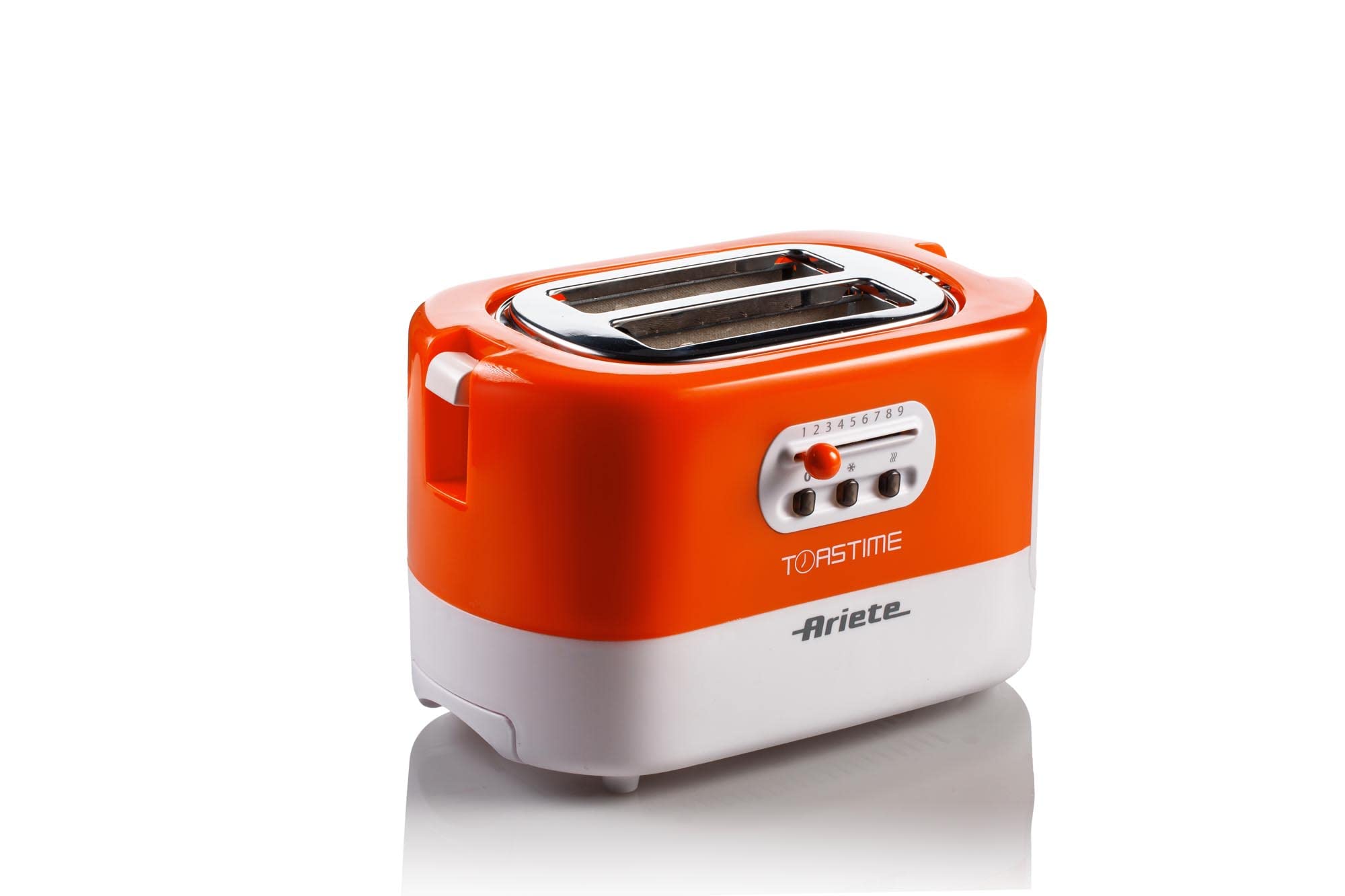 Ariete 159 Toastime, Orange Toaster, 2 Slice Capacity, 9 Browning ...