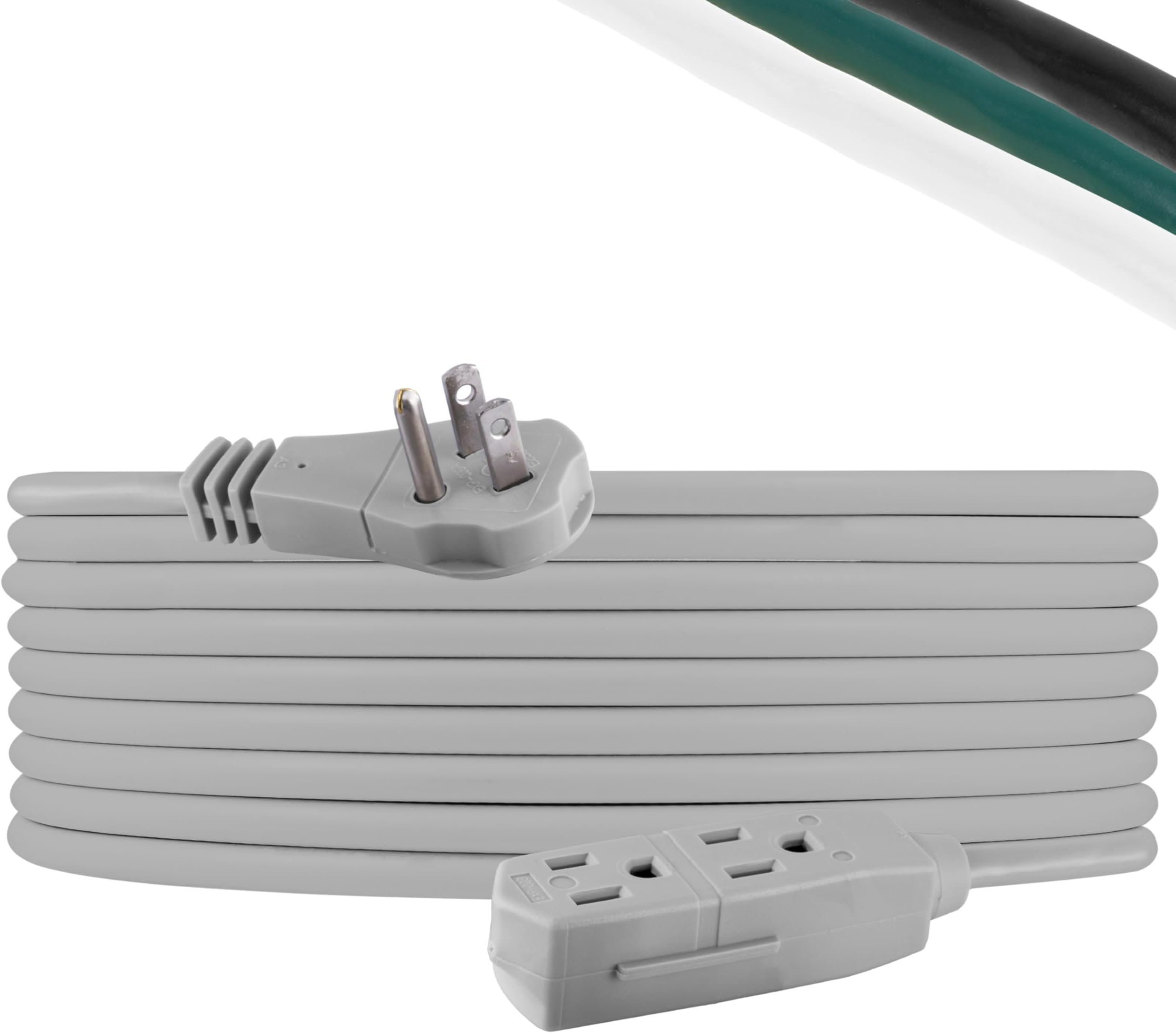 Amazon.com: EP 25 Ft Outdoor Extension Cord - 16/3 SJTW Gray Electrical ...