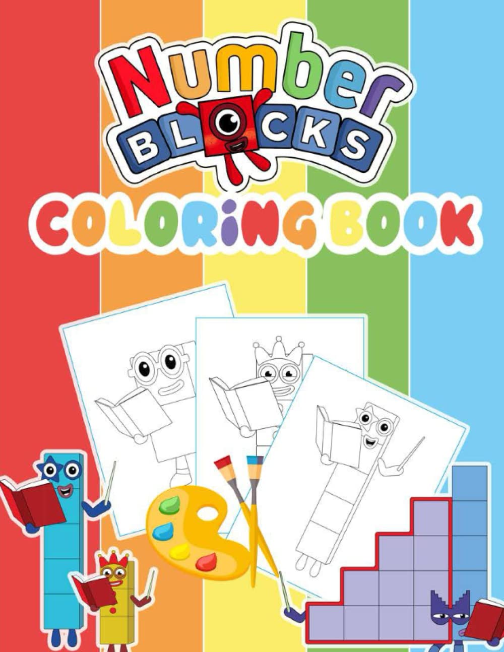 Numberblocks Coloring Book Book With Fun Easy And Relaxing Coloring ...