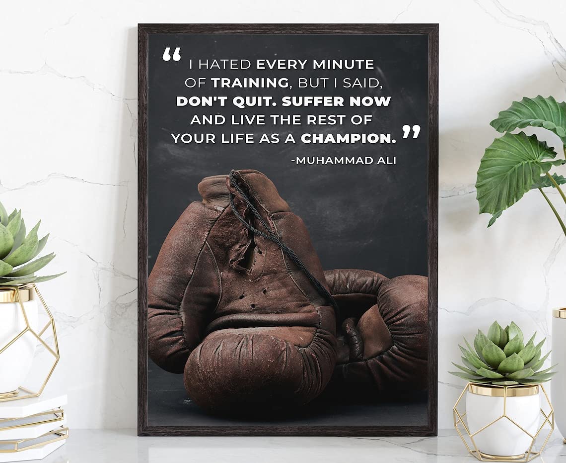 Muhammad Ali Quotes Poster Prints Muhammad Ali Quotes Gym Wall ...