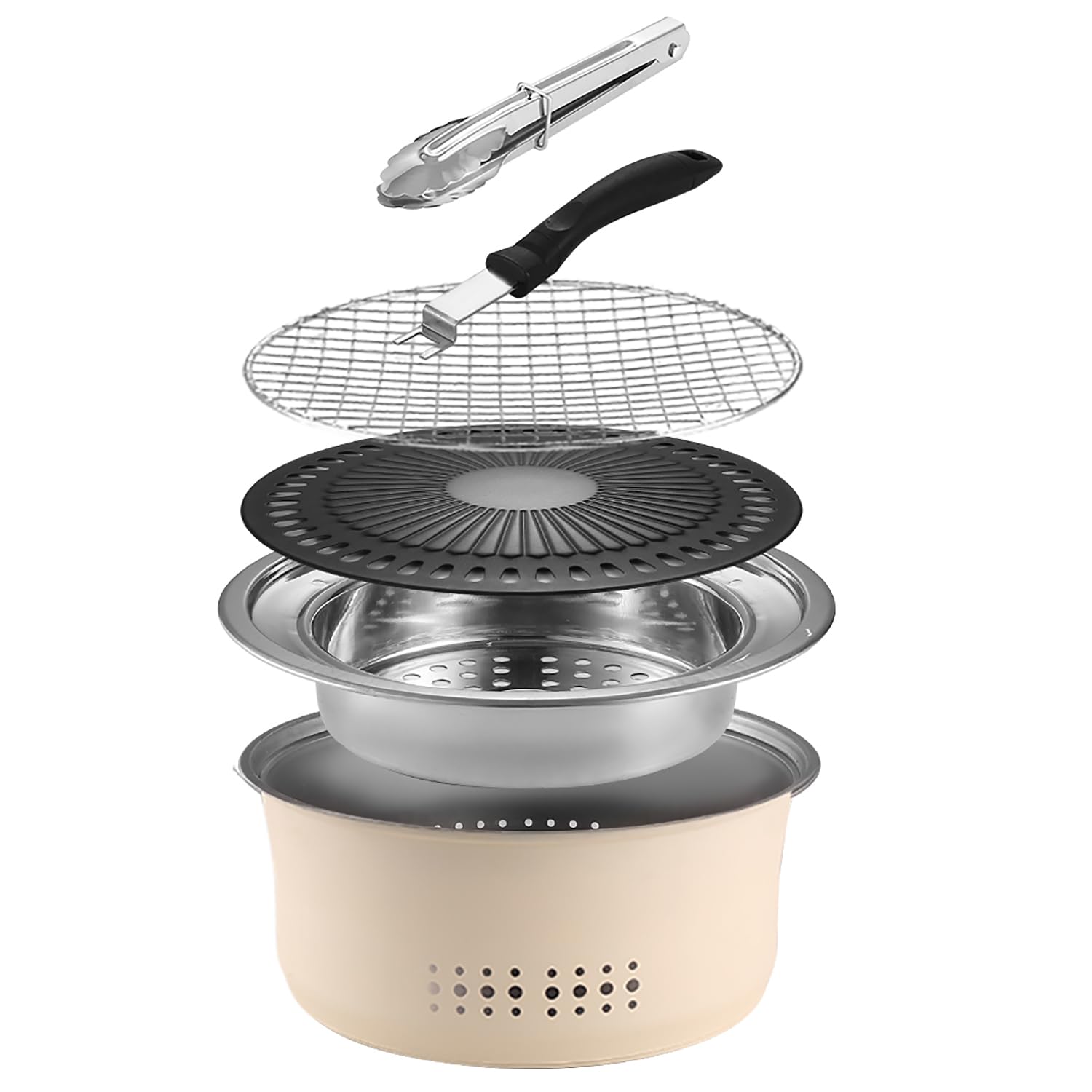 Amazon.com: SANQIAHOME Stainless Steel Charcoal Portable Barbecue Grill ...