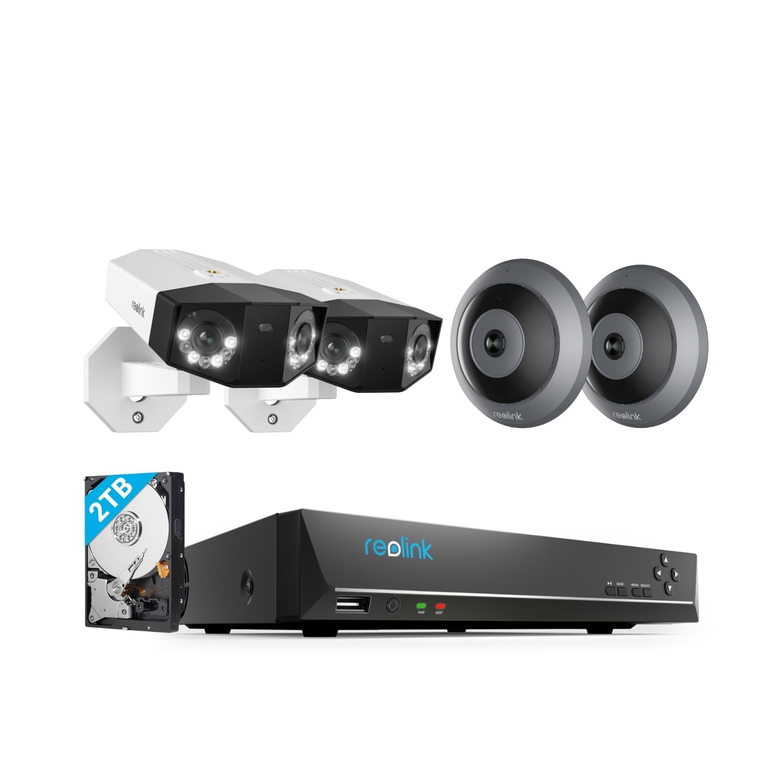 Amazon.com : REOLINK 4K Outdoor & 6MP Fisheye Indoor PoE IP Camera ...