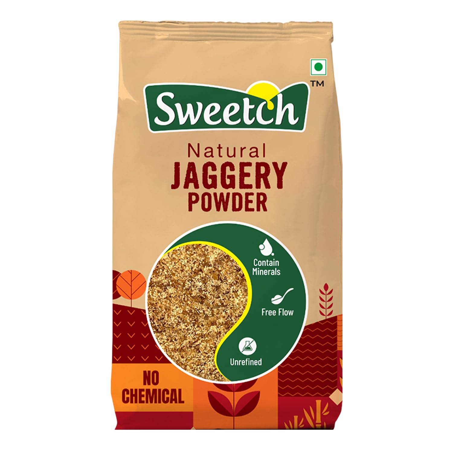 Sweetch Natural Cane Jaggery Powder 1kg | Natural Sweetener | Refined ...