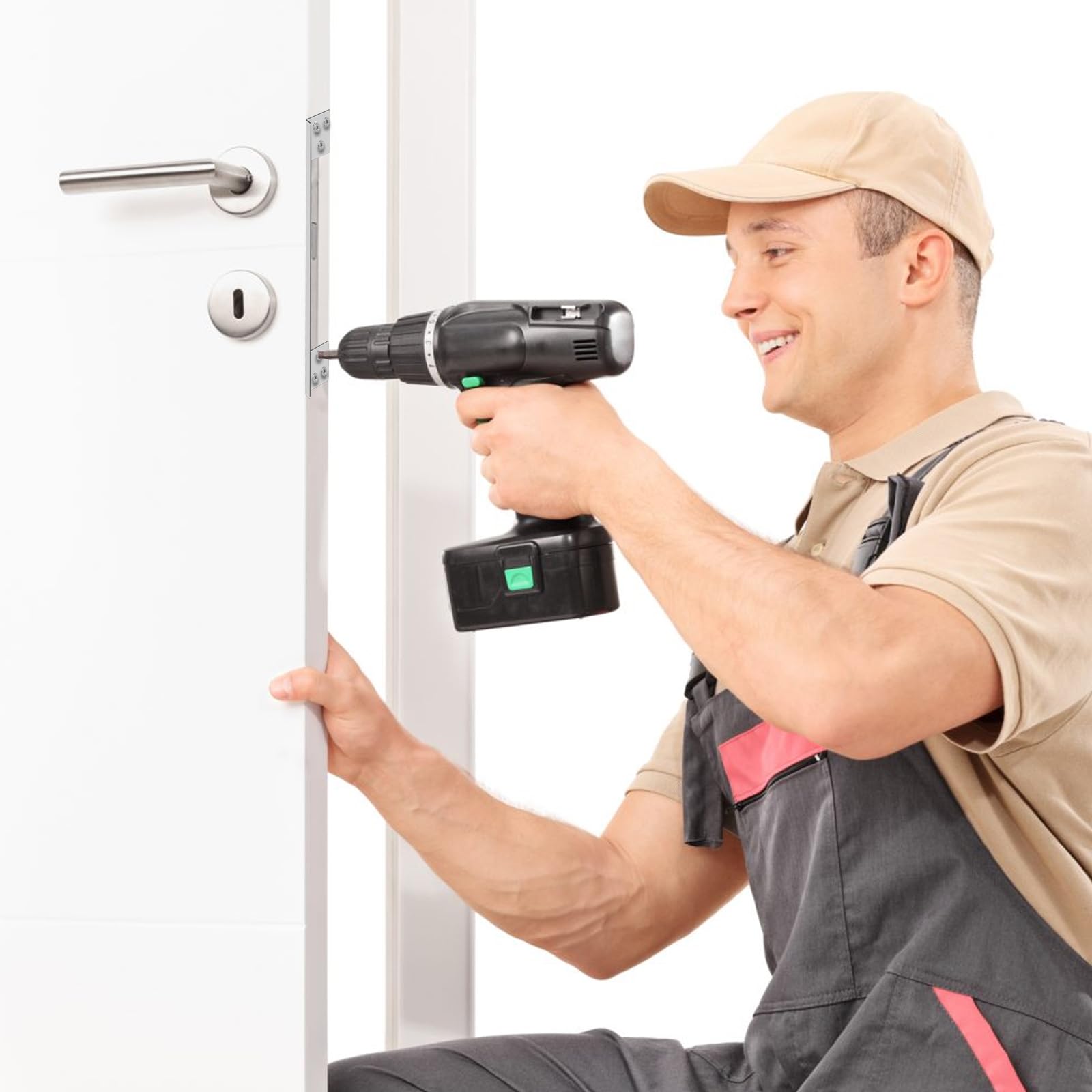 Snapklik.com : L-Shaped Security Reinforcement Striker Plates Stainless ...