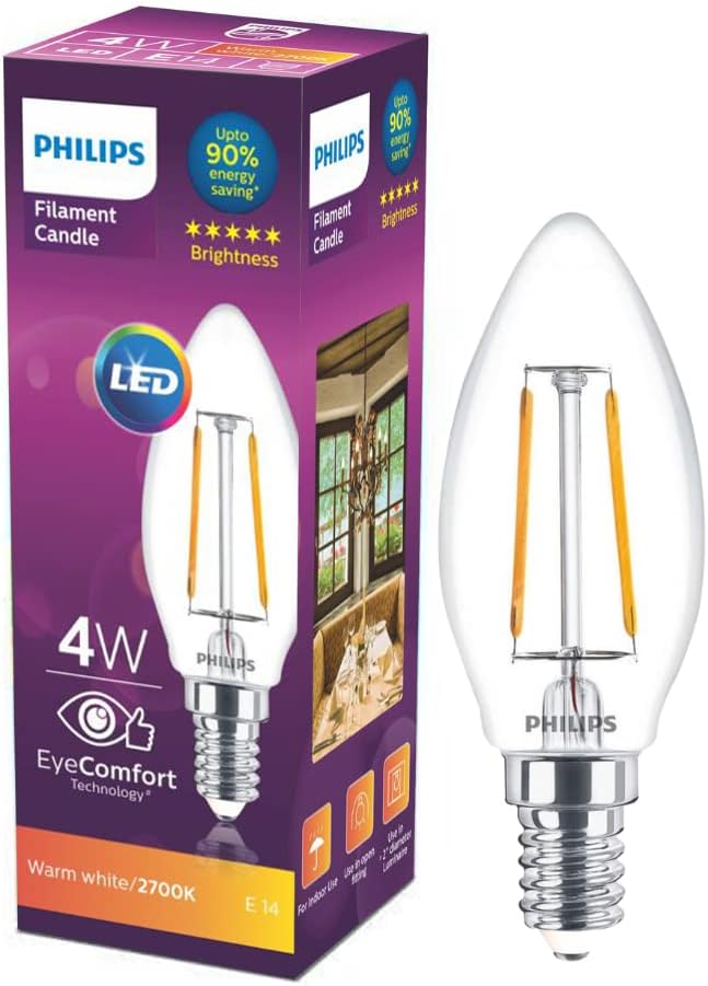 Buy PHILIPS 2W LED Light, Warm White (58914) Flanged Bulb Base, Pack of ...