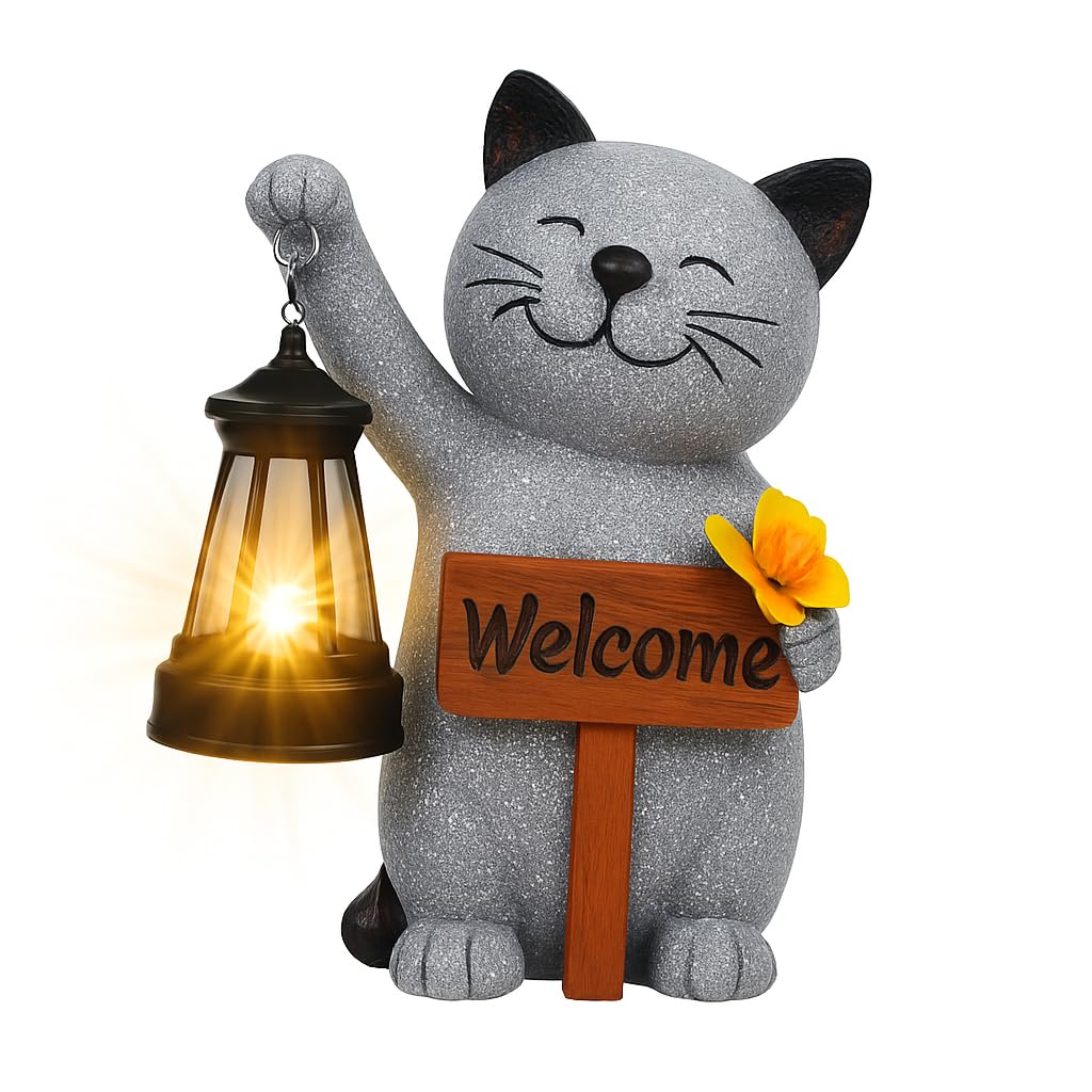 Welcome Solar Powered Cat Light