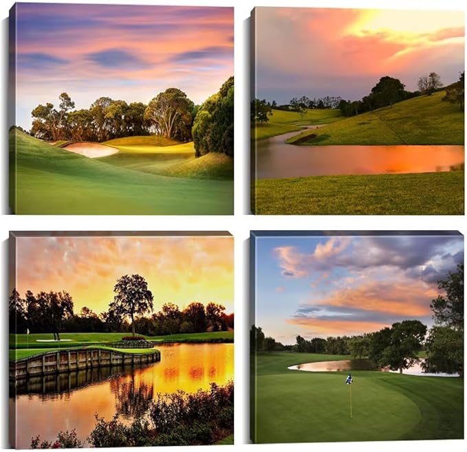 Amazon.com: Pankila Golf Course Wall Art Pictures Golf Course Poster ...