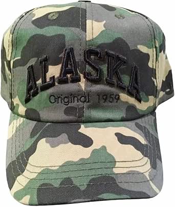 Robin Ruth Quality Ball Cap Hat Alaska Camo Green Raised Black ...