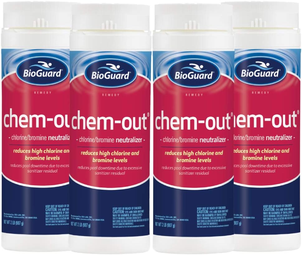 Amazon.com : BioGuard ChemOut, 2 lb, Pack of 4, Neutralizes High ...