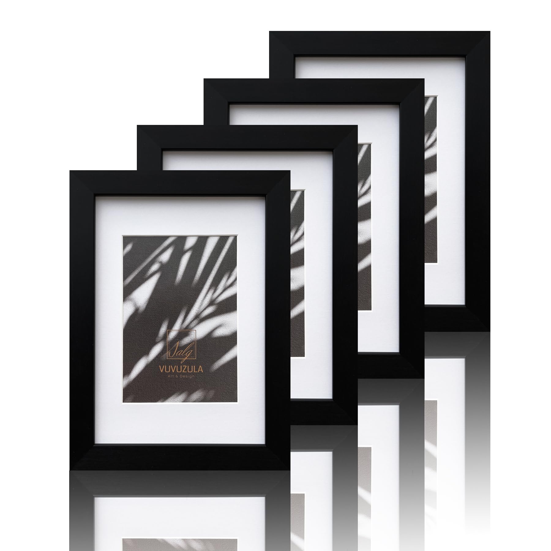 VUVUZULA A5 Frame Black Picture Frames A5 Photo Frame with Mount for A6 ...