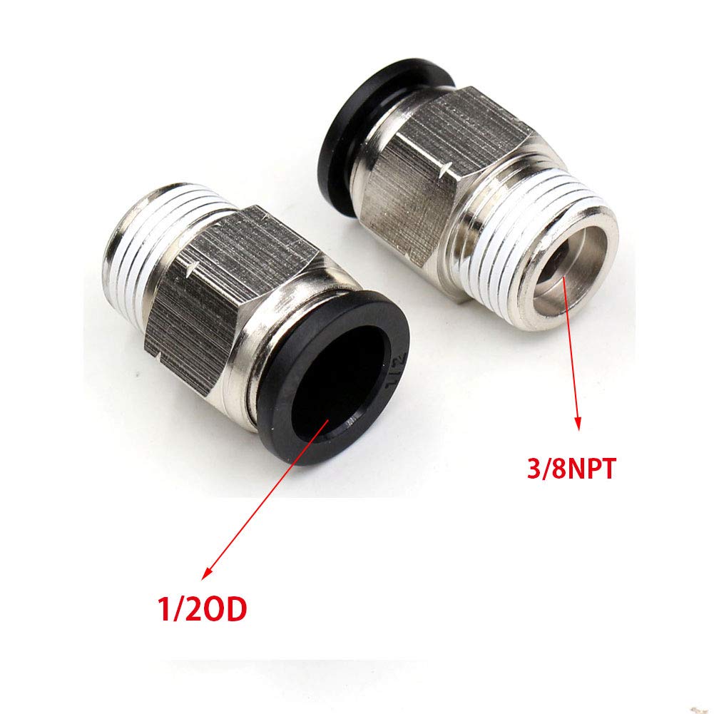 Snapklik.com : CEKER 1/2 Inch Push To Connect Air Fittings - 10Pack ...
