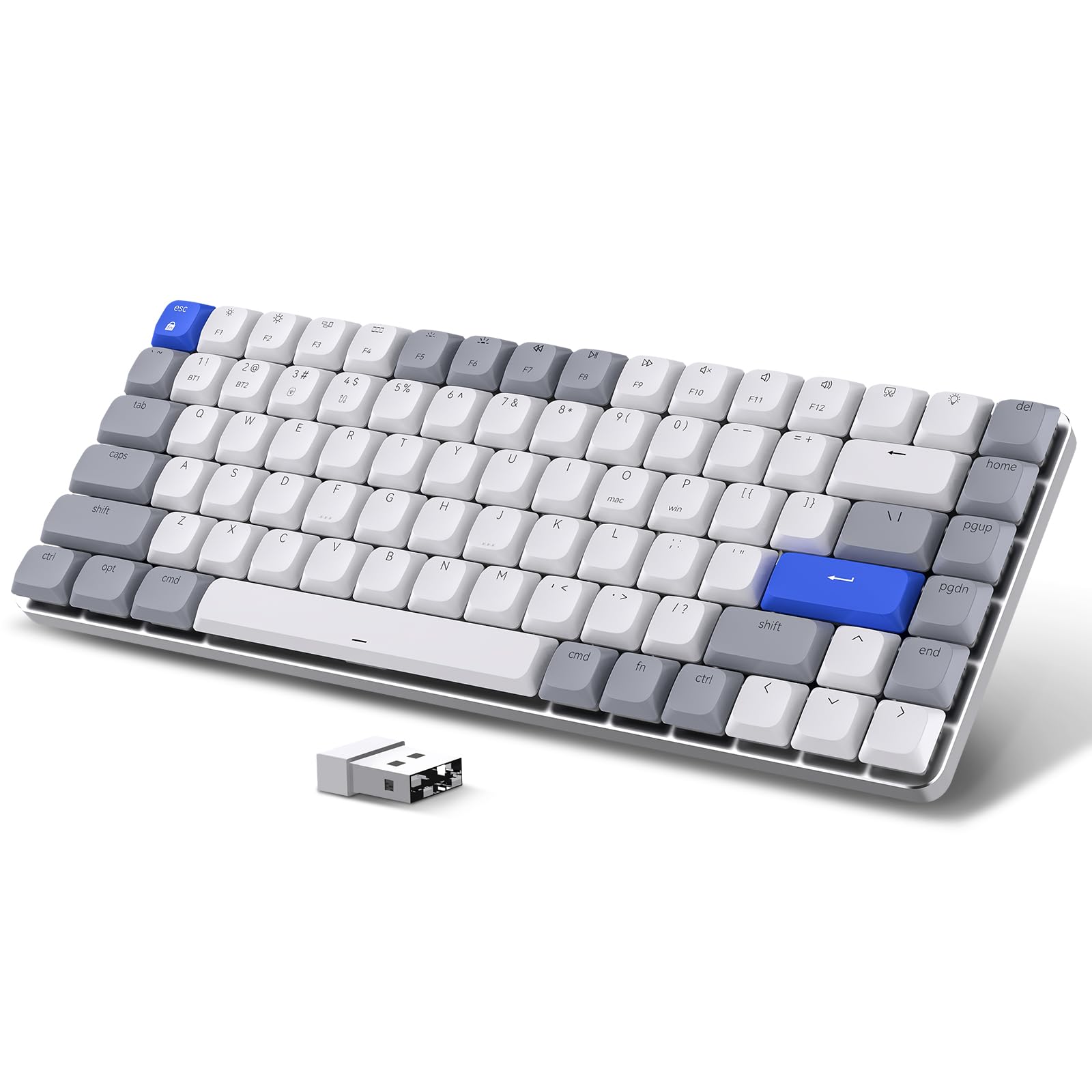 Snapklik.com : AUSDOM 75% Mechanical Keyboard, 84 Keys Compact Low ...