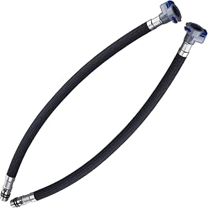 2 Pieces Quick Connect Water Supply Hose, 20-inch Widespread Bathroom ...