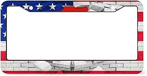 Amazon.com : USA Flag and Trump License Plate Frames Universal Graphic ...