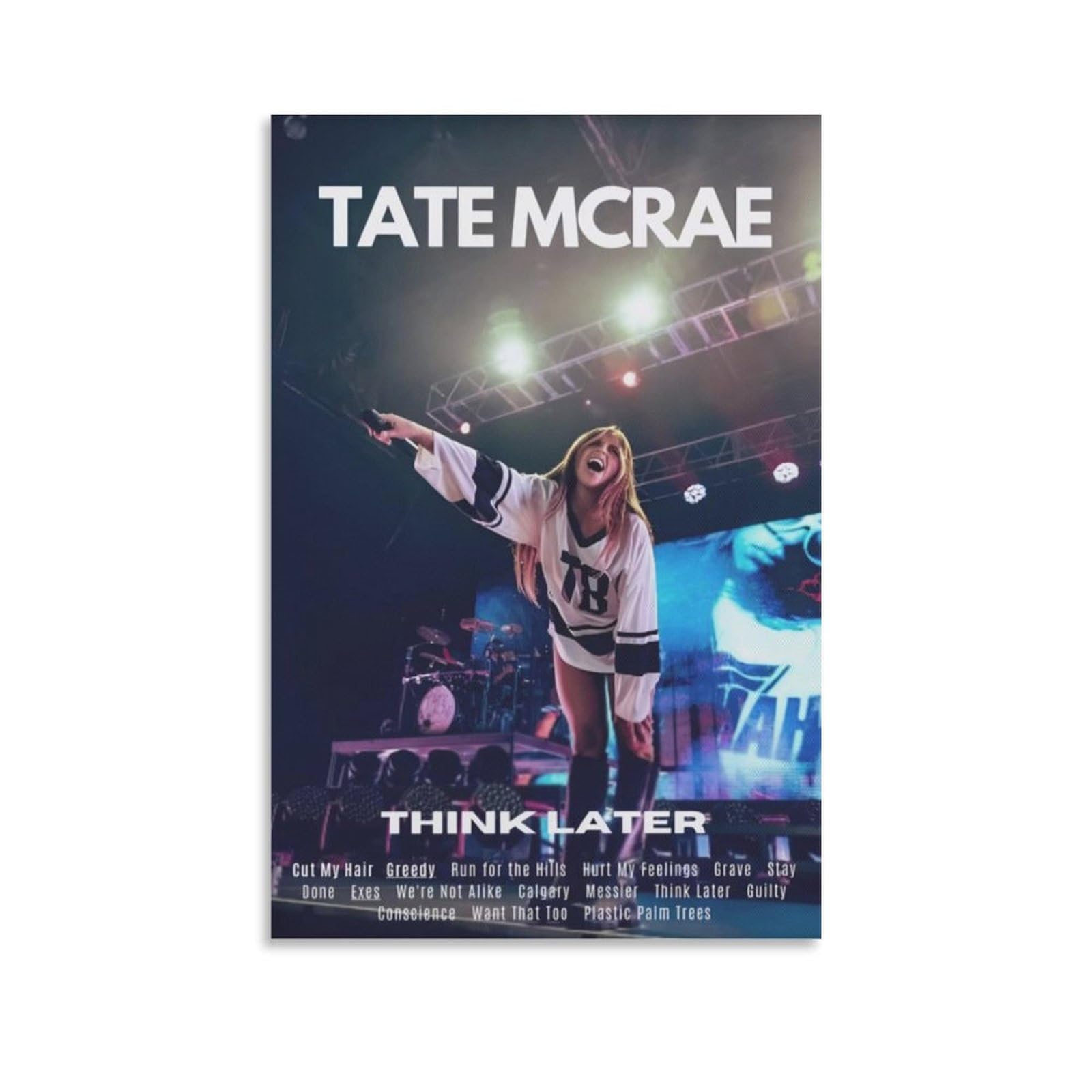 Amazon.com: Tate McRae THINK LATER 23 Canvas Poster Bedroom Decoration ...
