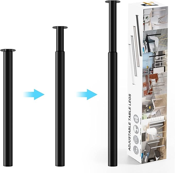 Amazing Tour Adjustable Table Legs 710-1100mm - 1 Pack Breakfast Bar ...