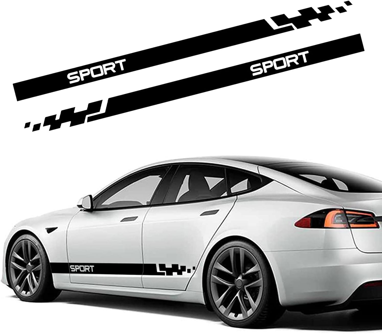 ISEE 360® Racing Sports Stripe Car Stickers for All Cars Exterior ...
