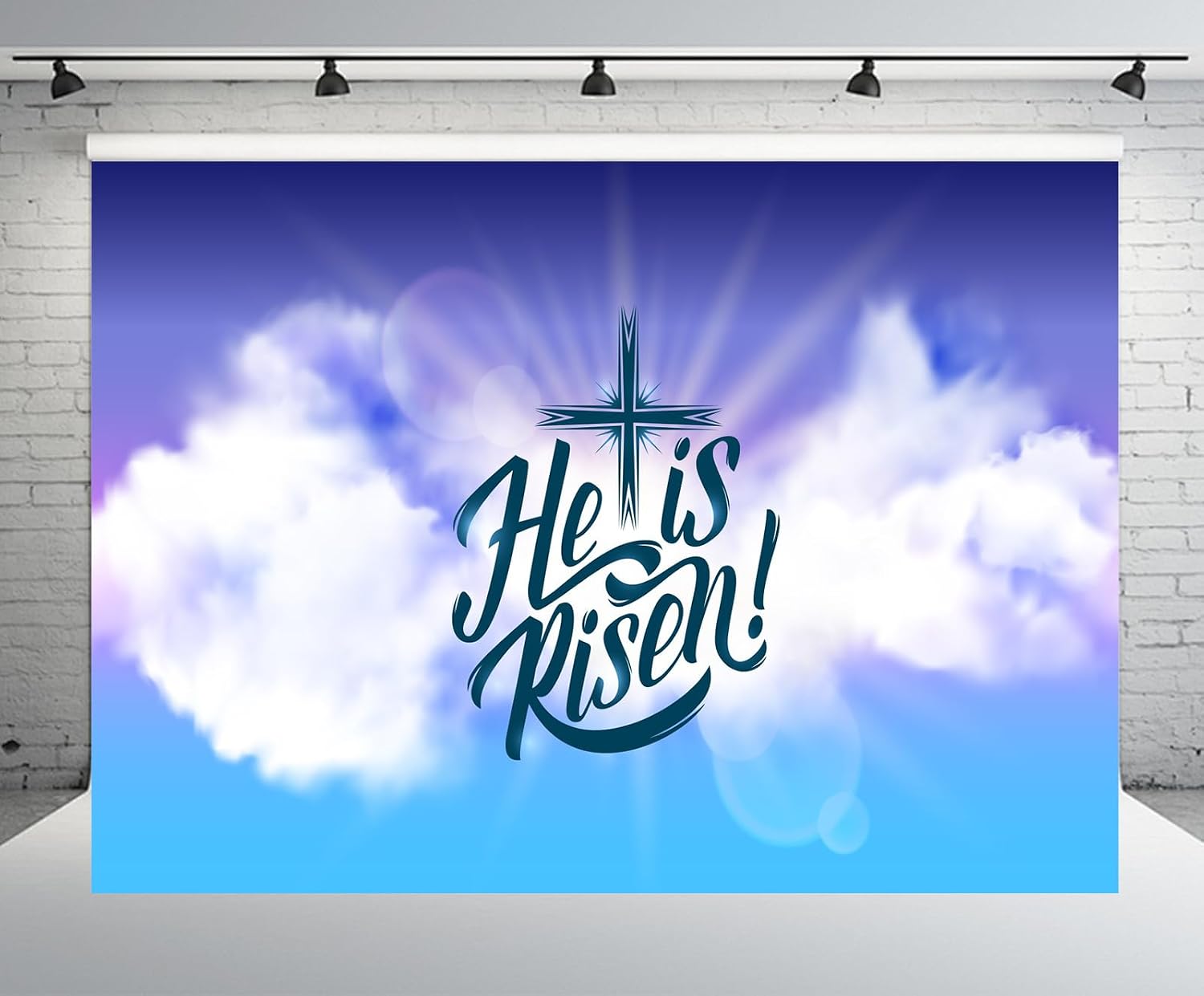 Amazon.com : CHNYWORK 5ftx4ft He is Risen Photography Backdrop Cross ...
