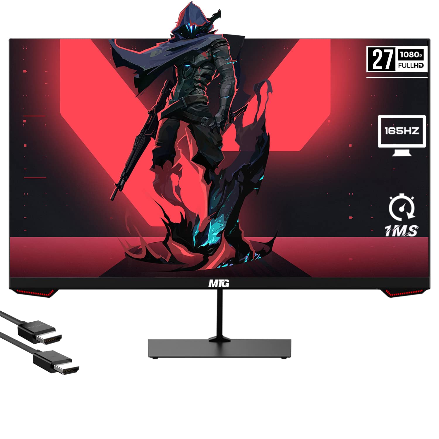 Amazon.com: MTG 27 inch 1920x1080 ELED Desktop Laptop Monitor - Full HD ...