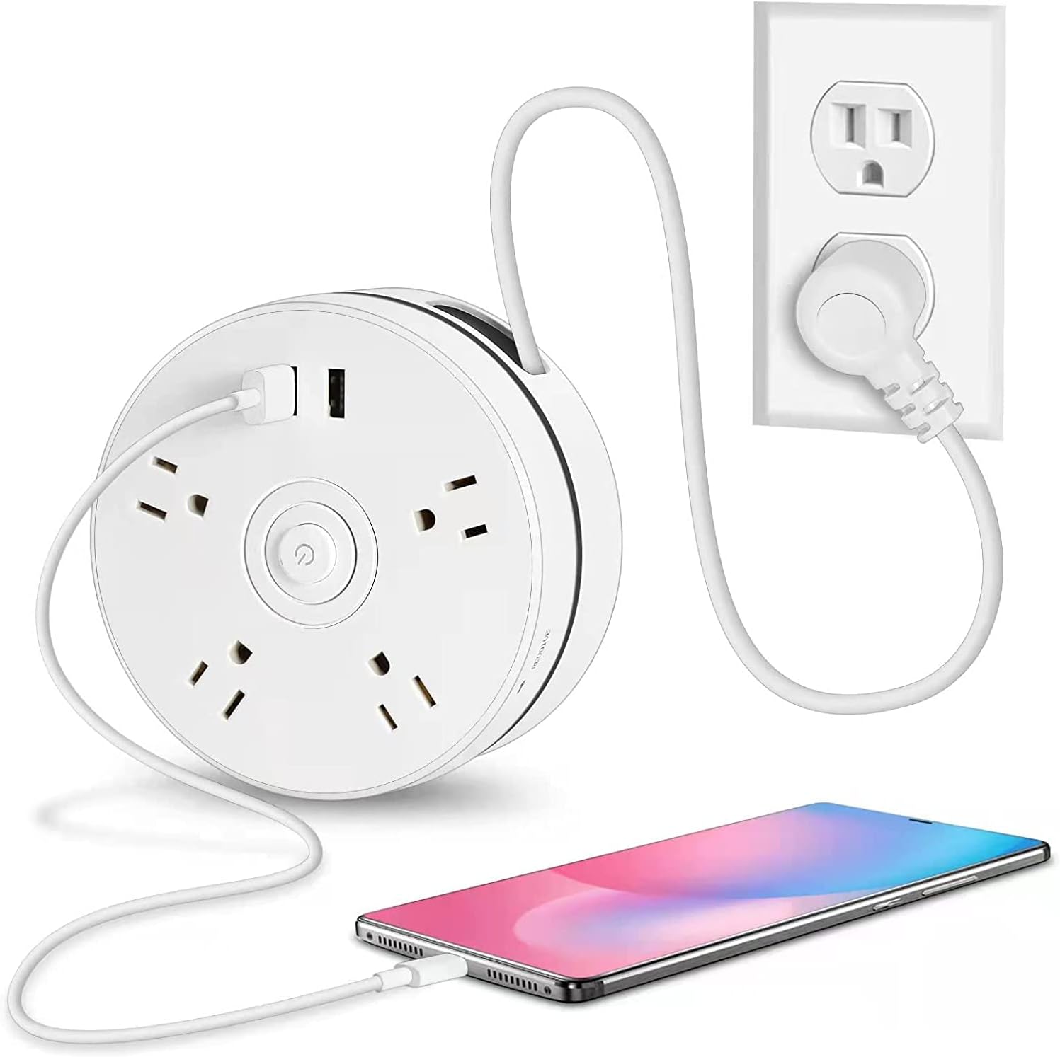 Amazon.com: Power Outlet Strips with USB, 5.2ft Retractable Extension ...