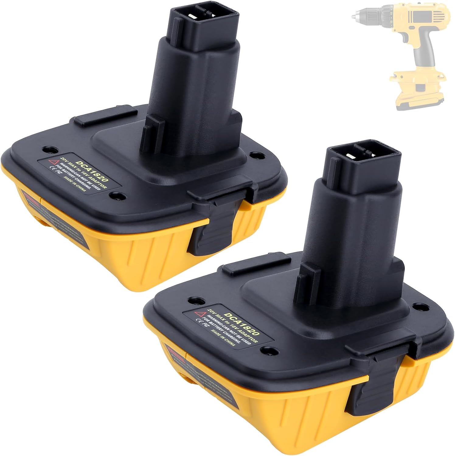Amazon.com: Kotoate 2 Pack DCA1820 Adapter Compatible with Dewalt 20V MAX Battery to 18V XRP ...