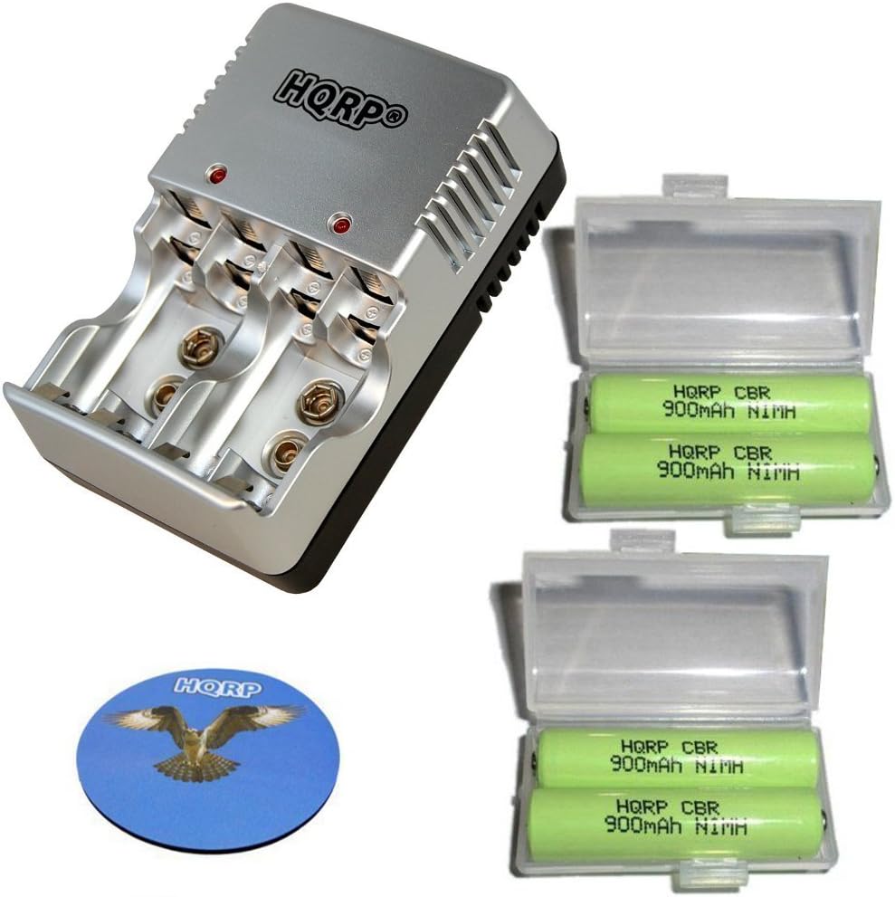 HQRP KIT: Universal General Use Battery Charger Plus 4-Pack Cordless ...