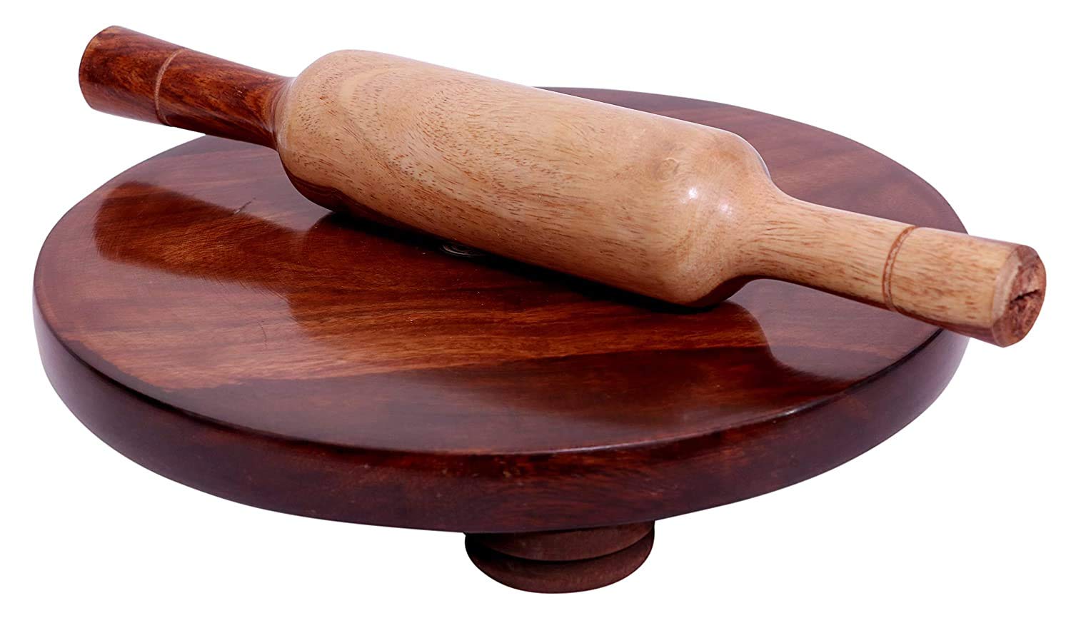 Buy Canwood_Sheesham Wood Chakla Belan Perfect Making for Chapati ...