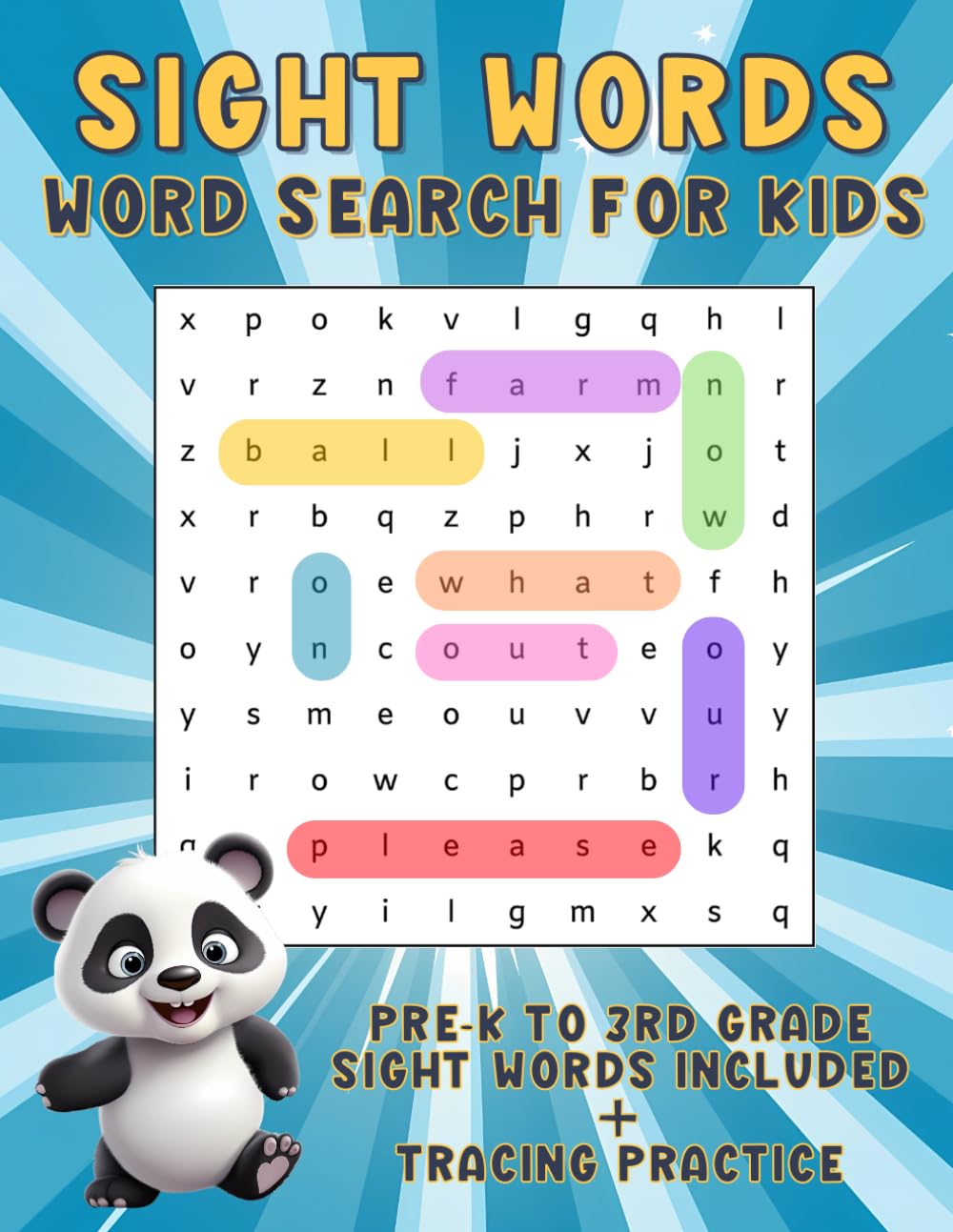 Sight Words Word Search for Kids Ages 4-8 • High Frequency Words ...