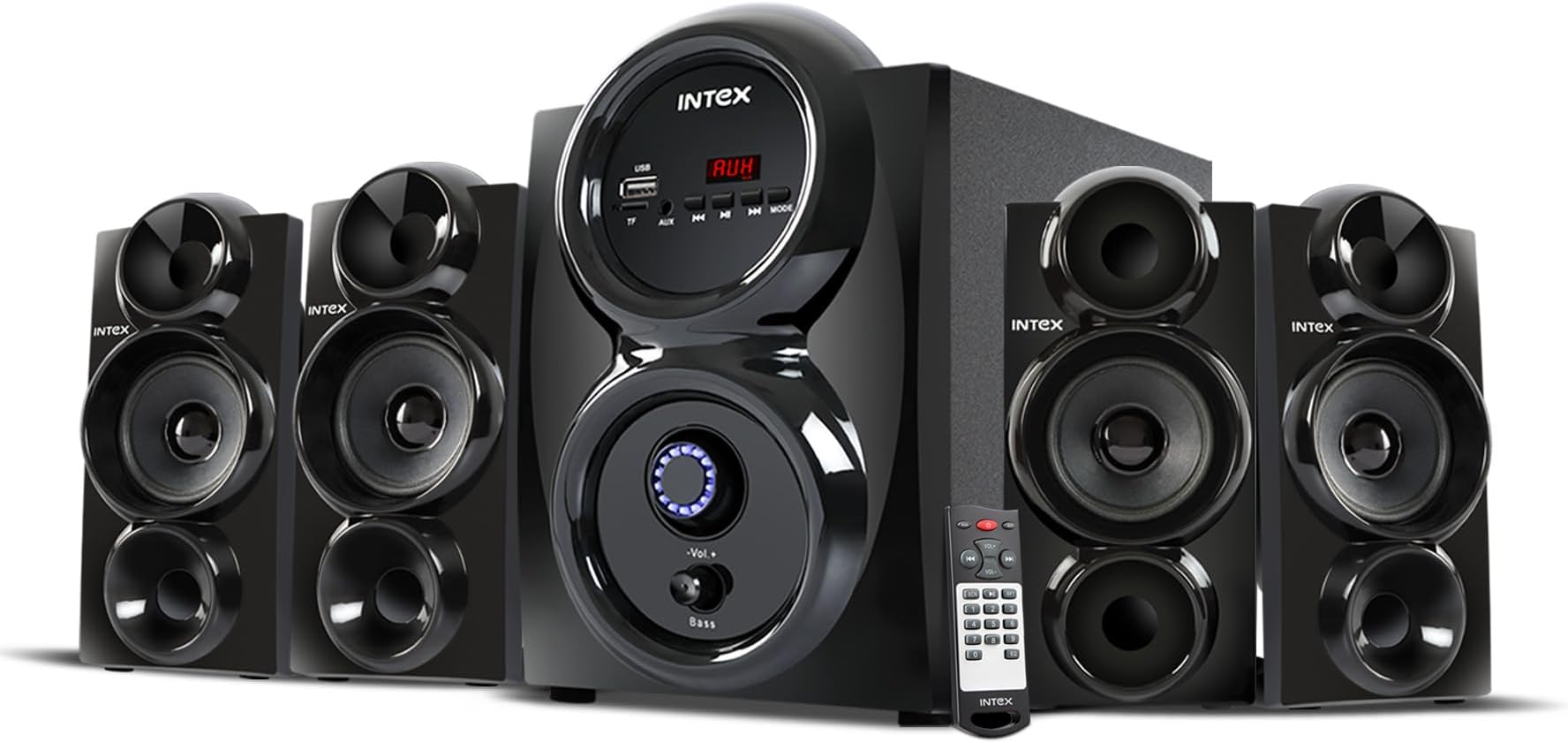 Intex 4751 Bluetooth Home Theater, 4.1 Channel Multimedia Speaker, 75W ...