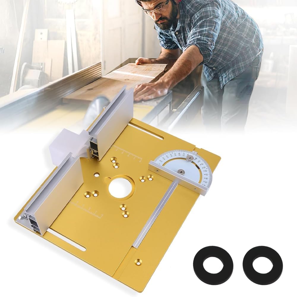 Set of 3 Router Table Inserts Aluminum Alloy Wood Milling Flip Board ...