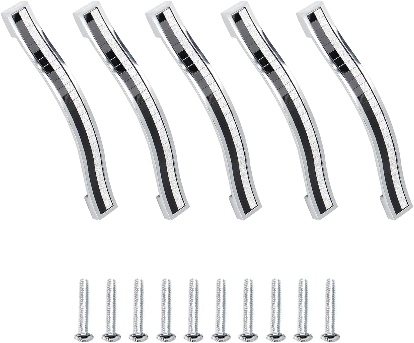 MroMax 5Pcs Pull Handle 5.51" x 0.94" (L x H) Modern Frosted Style ...