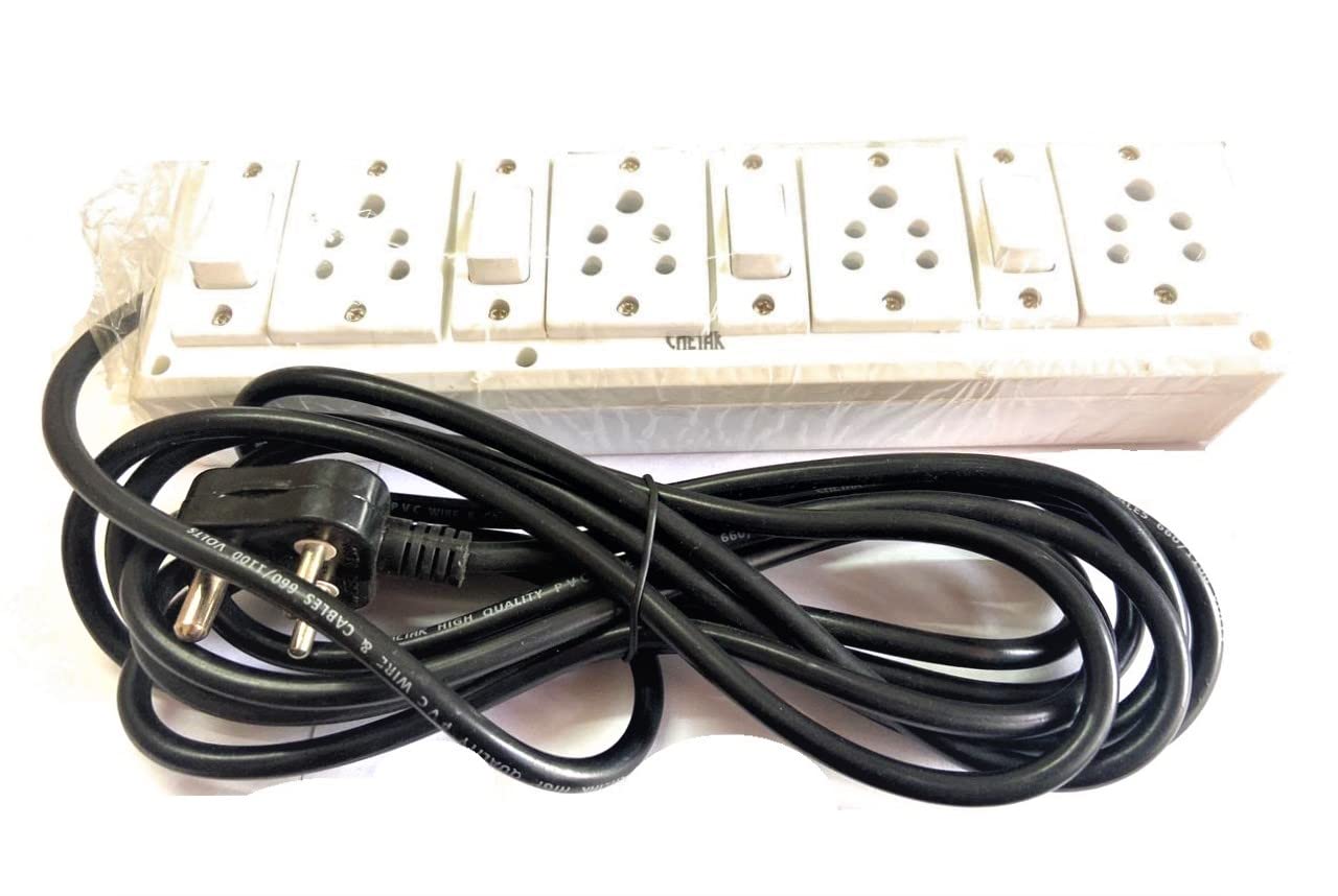 InkOcean Chetak Rapido 4+4 Outlet Power Strip With Individual Switch ...