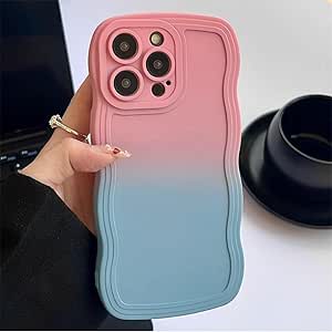 Amazon.com: UEEBAI Wave Frame Silicon Case for iPhone 16 Phone Case, Cute Wave Frame Slim Fit ...