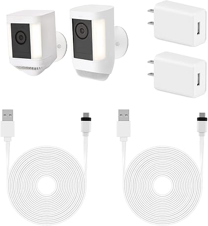 Amazon.com: 2Pack Power Adapter for Ring Spotlight Cam Plus/Pro ...