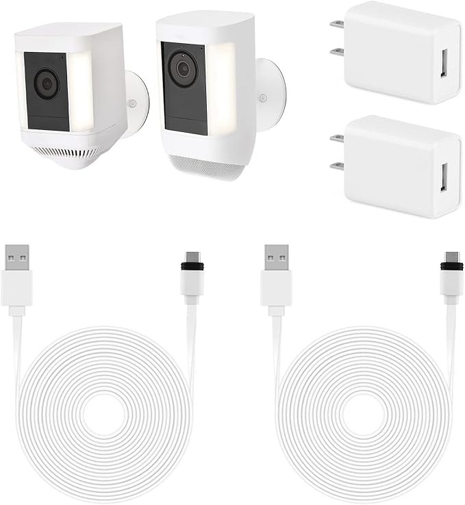 Amazon.com: 2Pack Power Adapter for Ring Spotlight Cam Plus/Pro ...