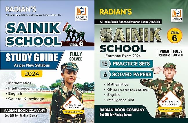 Radian Sainik School Guide Book & Practice Set book Class 6 with Solved ...