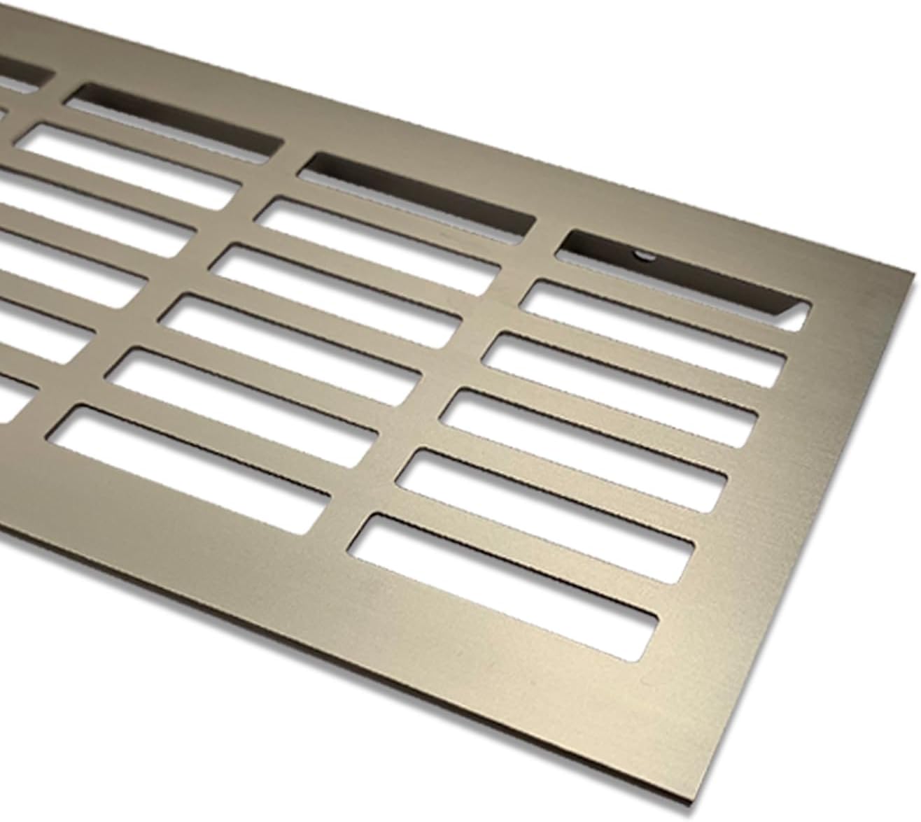 Aluminium Air Vent Grille | 100 mm x 600 mm | Colour: Brushed Stainless ...