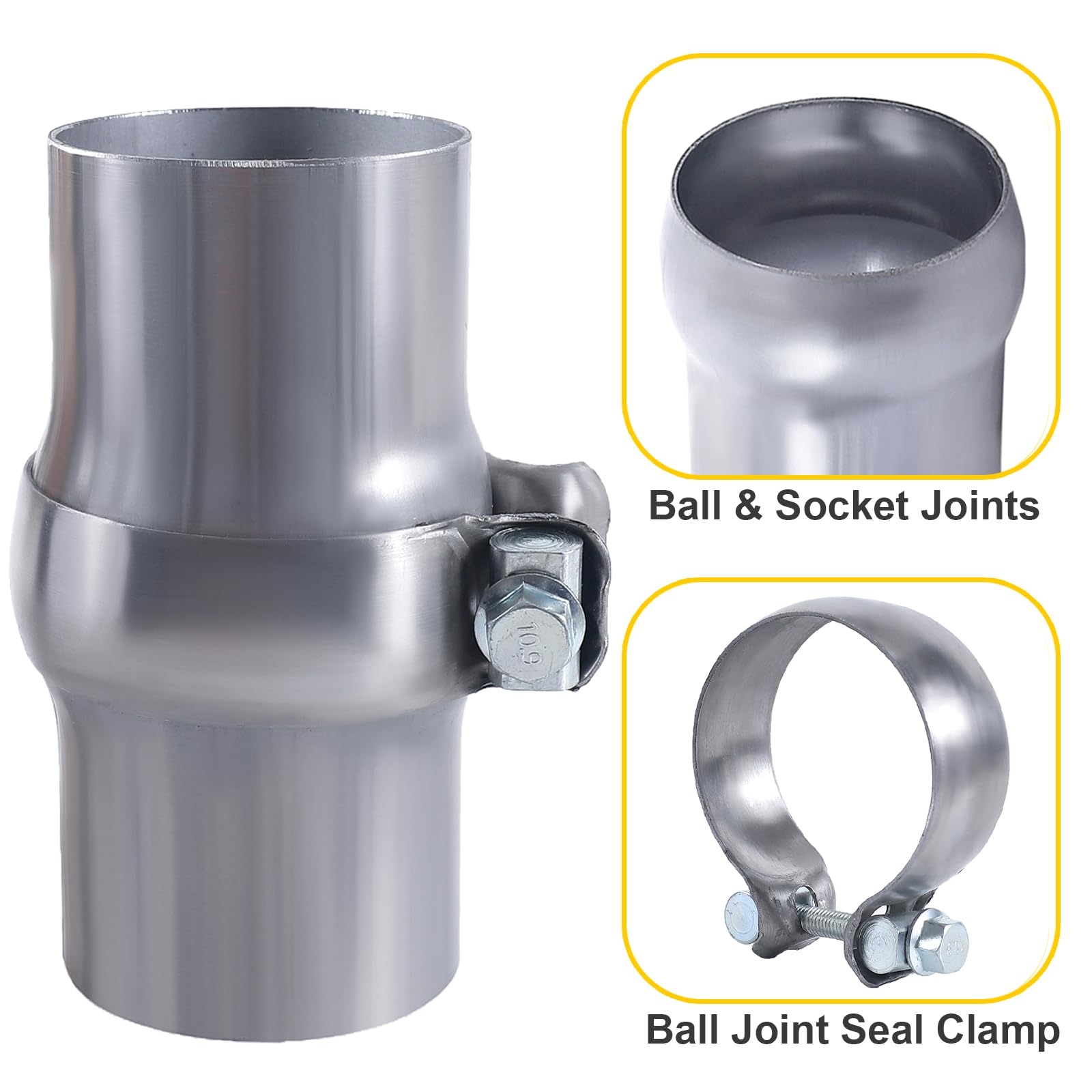Snapklik.com : 3 Inch Exhaust Ball Clamp Pipe Joint, 3 Inch OD ...