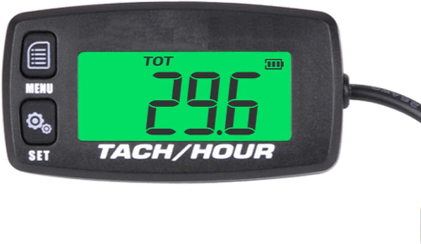 Engine Hour Meter Boat Inductive Tachometer Gauge Backlit Digital ...