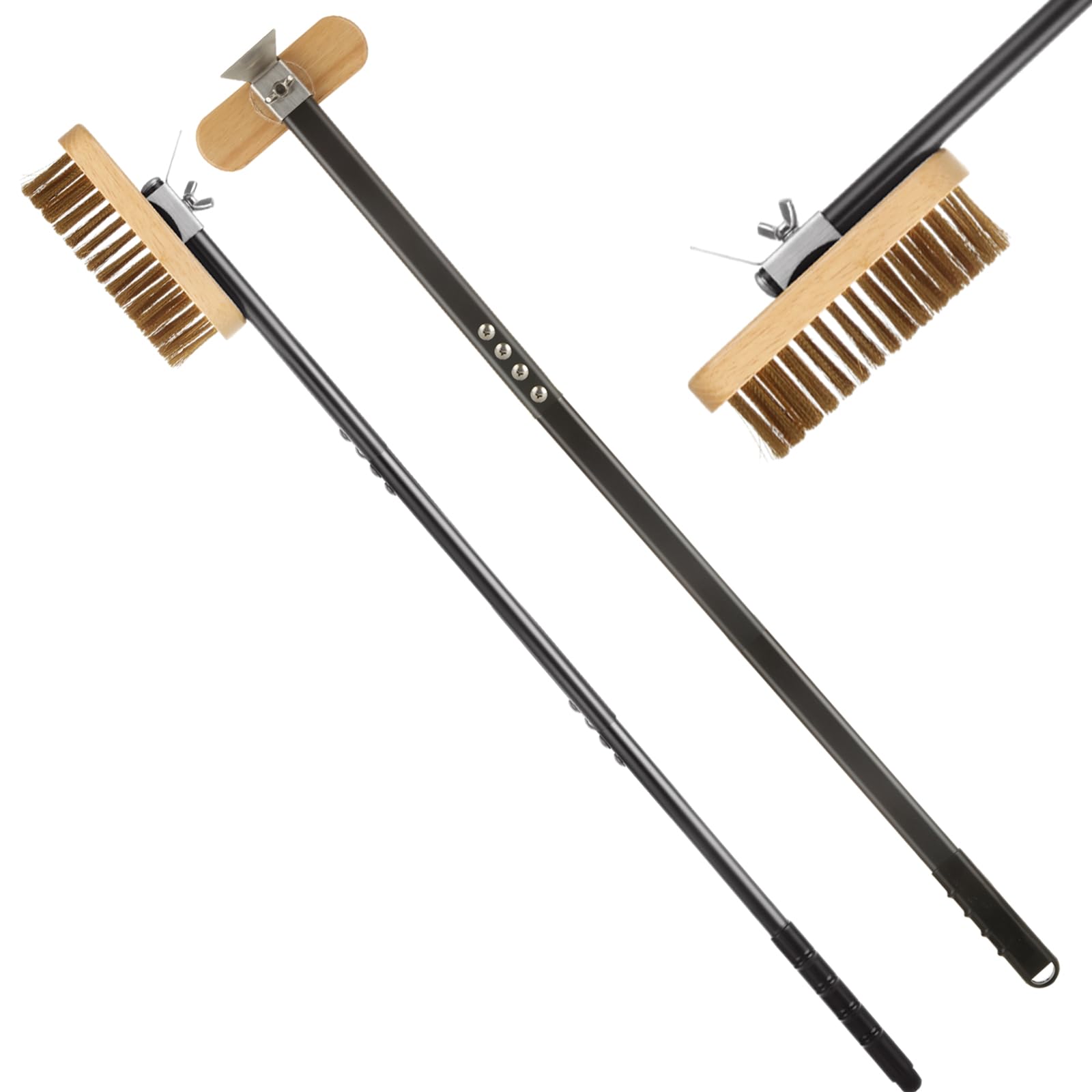 Amazon.com: ACXFOND Pizza Oven Brush with Scraper, Pizza Stone Brush ...